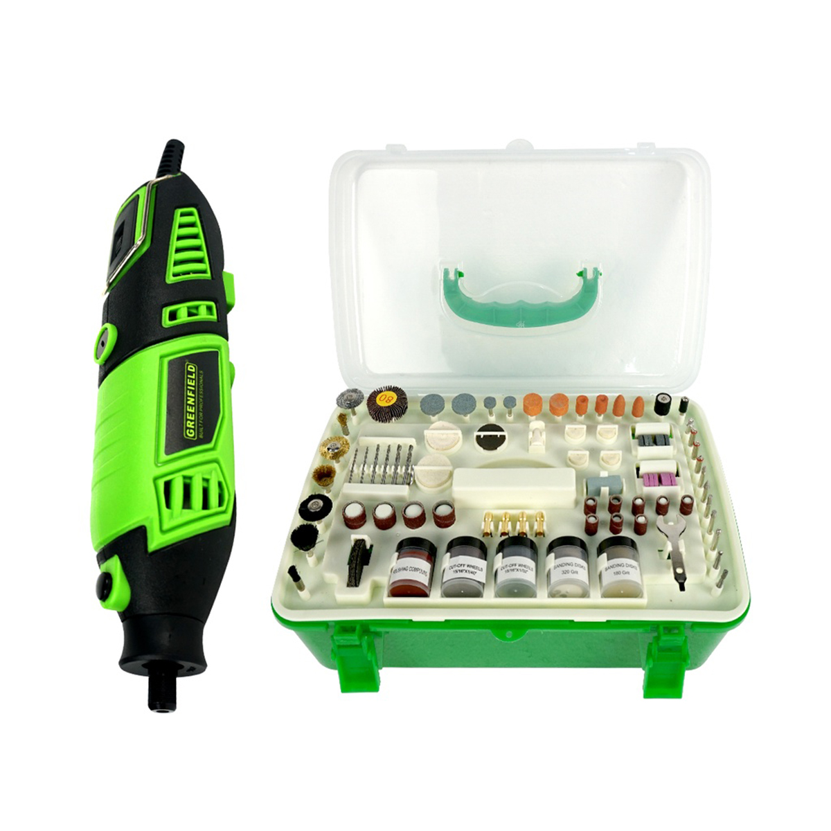 Greenfield Rotary Tool Kit 170W with 258pcs. Accessories (Damage ...
