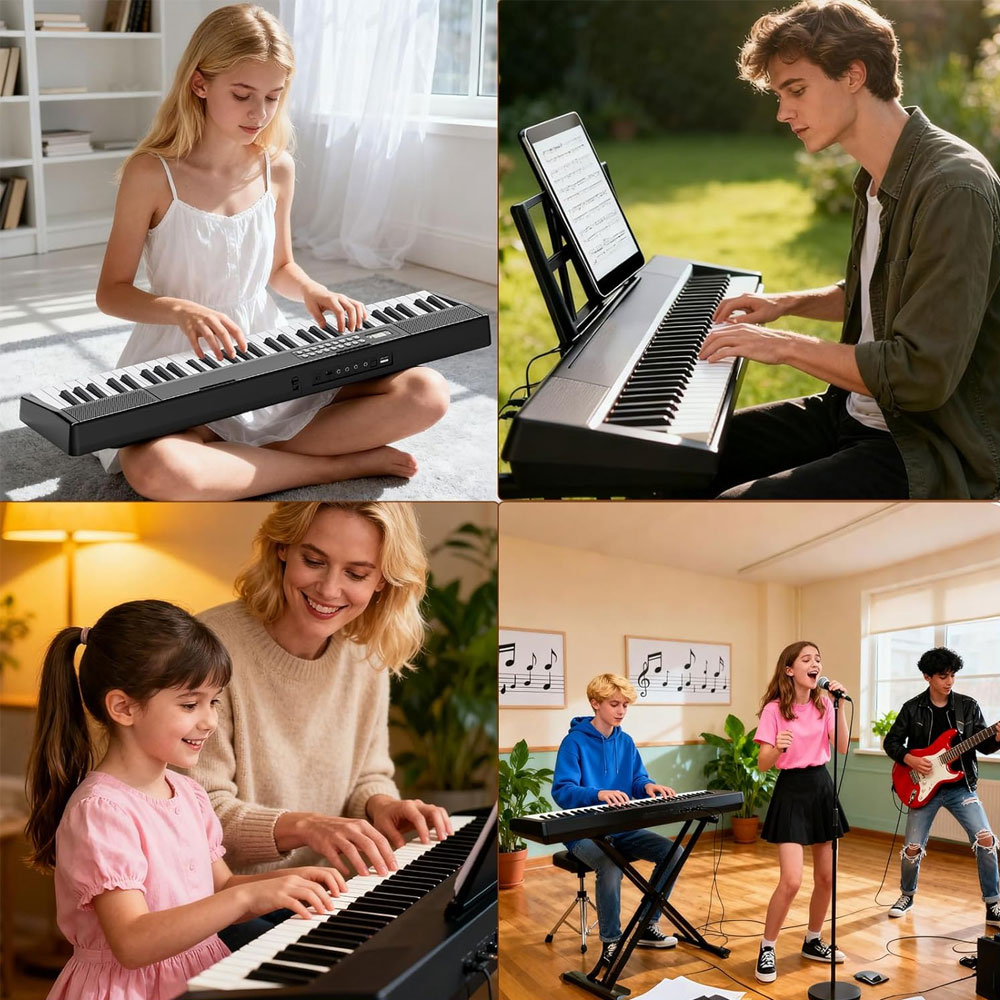 KAWES Foldable 61/88 Keys Piano Electronic Piano Keyboard Touch ...