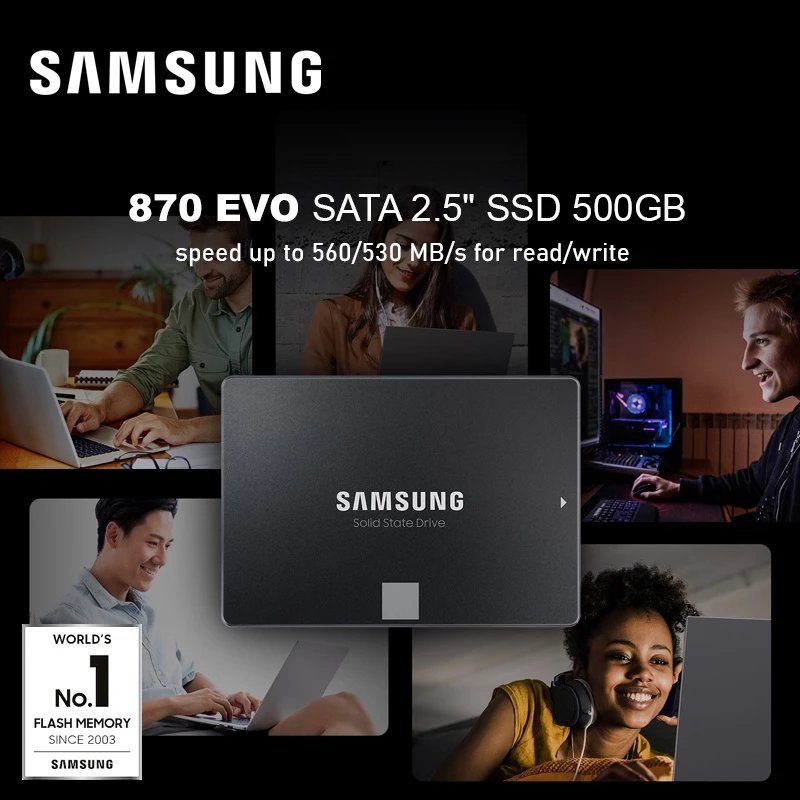 SAMSUNG SSD 870 EVO 500GB 1TB 2TB SATAIII 2.5 SSD for pc Internal Solid ...