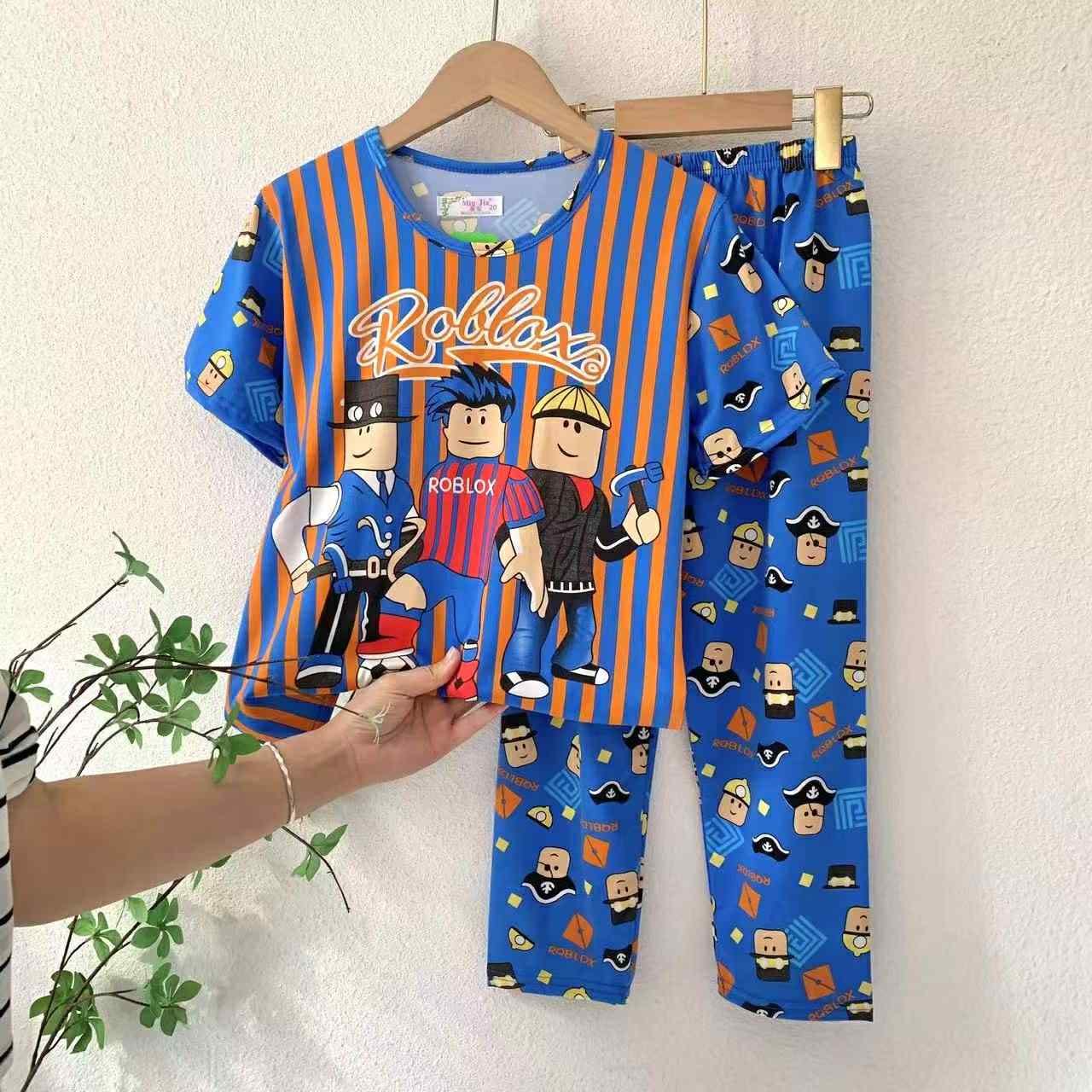Roblox Terno Pajama set for boys cotton spandex age 3 to 10 | Shopee ...