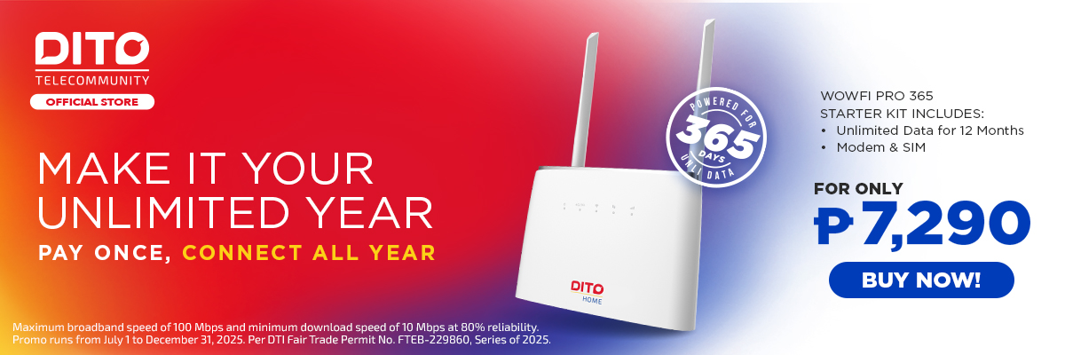 DITO HOME WoWFi Pro w/ 365 Days UNLI Data | Shopee Philippines