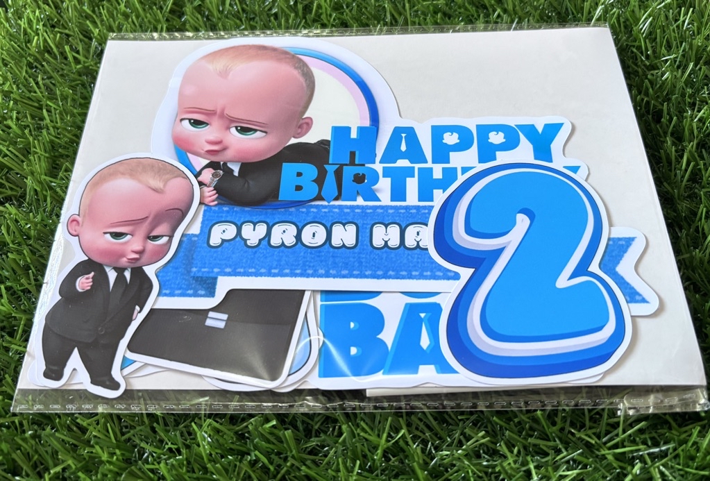 Personalized Cake Topper | Birthday I (9 pcs) topper I Baby boss cake ...