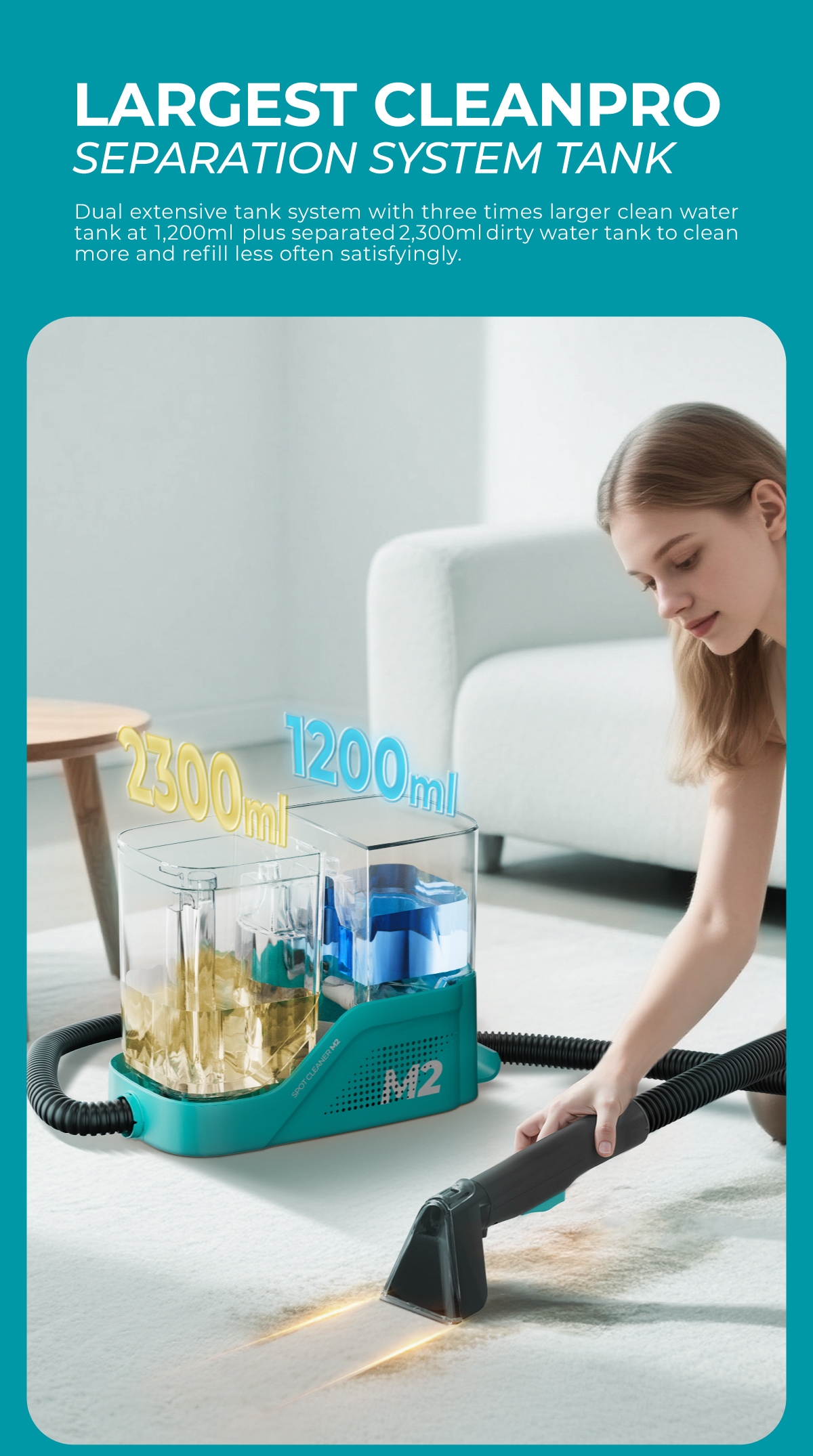 PerySmith CleanPro M2 II Portable Spot Cleaner Wet and Dry Carpet ...