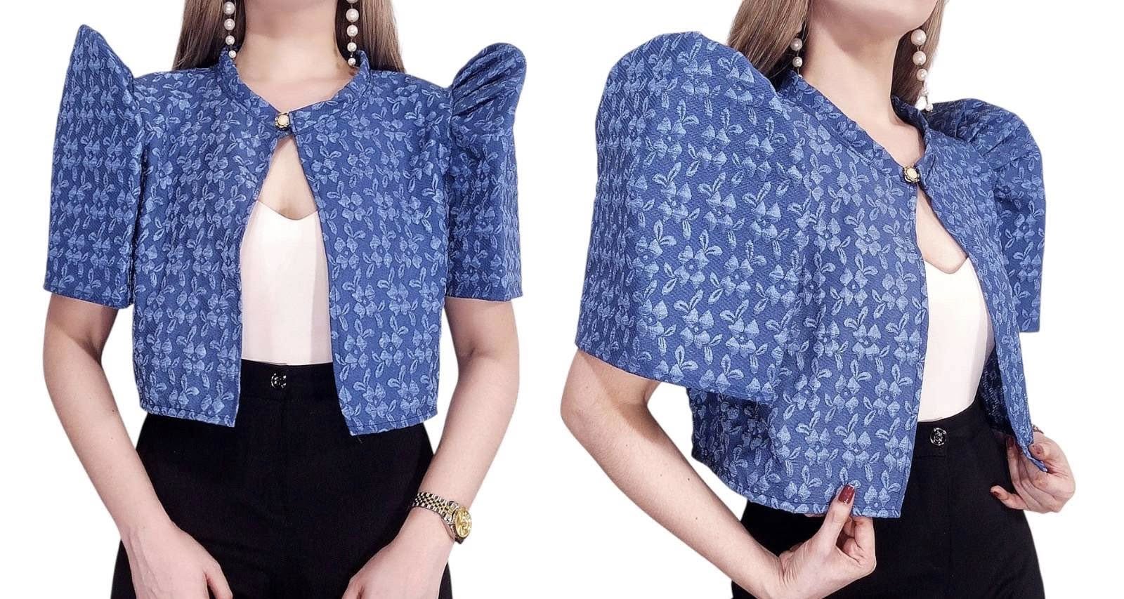 NEFRITY JOSEPHINE Modern Classy Elegant Filipiniana Bolero Puff Style ...