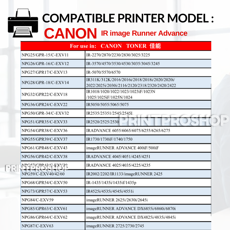 Canon Black toner powder IR image runner advance 1kg | Shopee Philippines