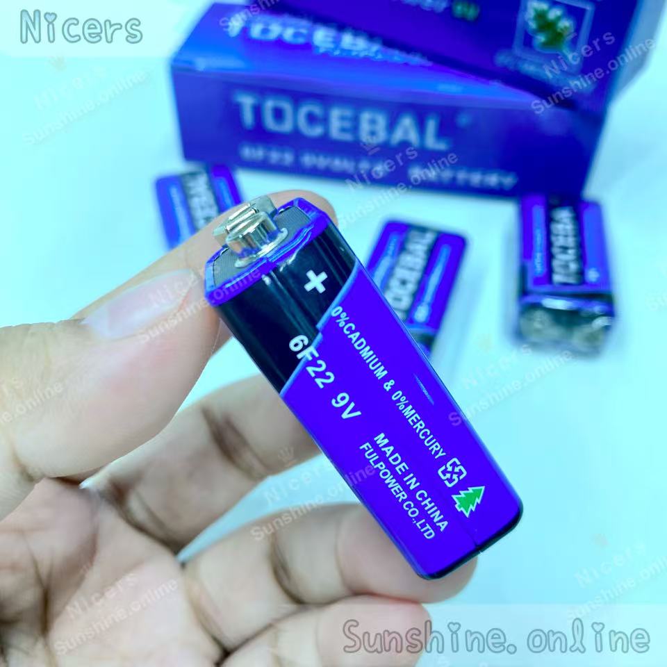 9V Battery 6F22 Extra Heavy Duty Tocebal ful Power Battery 10pcs/Box ...