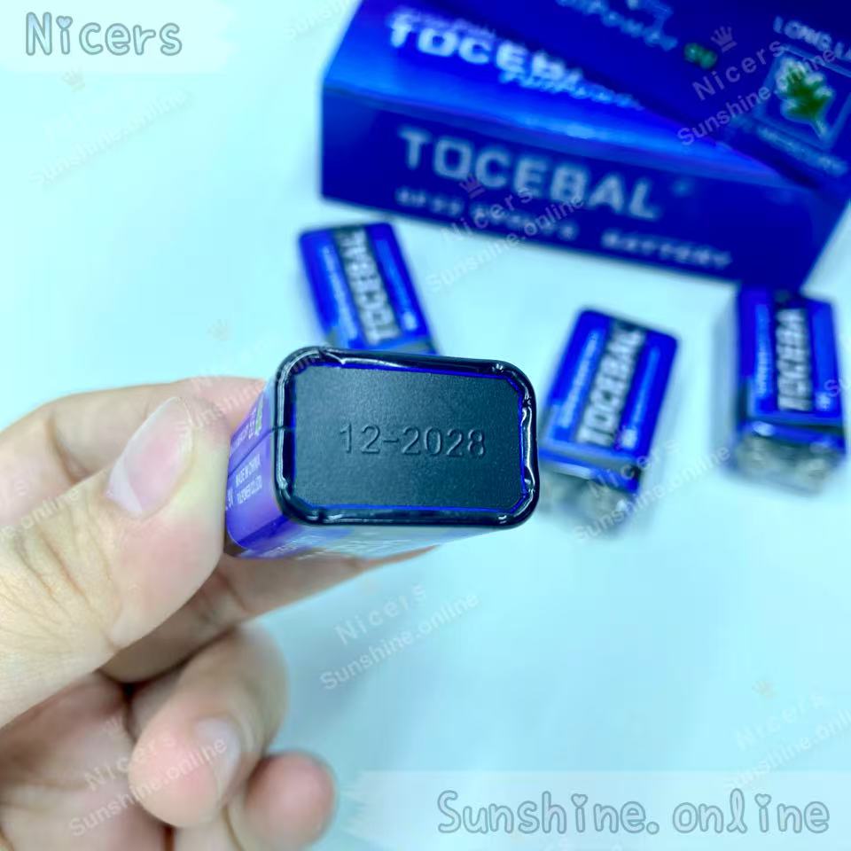9V Battery 6F22 Extra Heavy Duty Tocebal ful Power Battery 10pcs/Box ...
