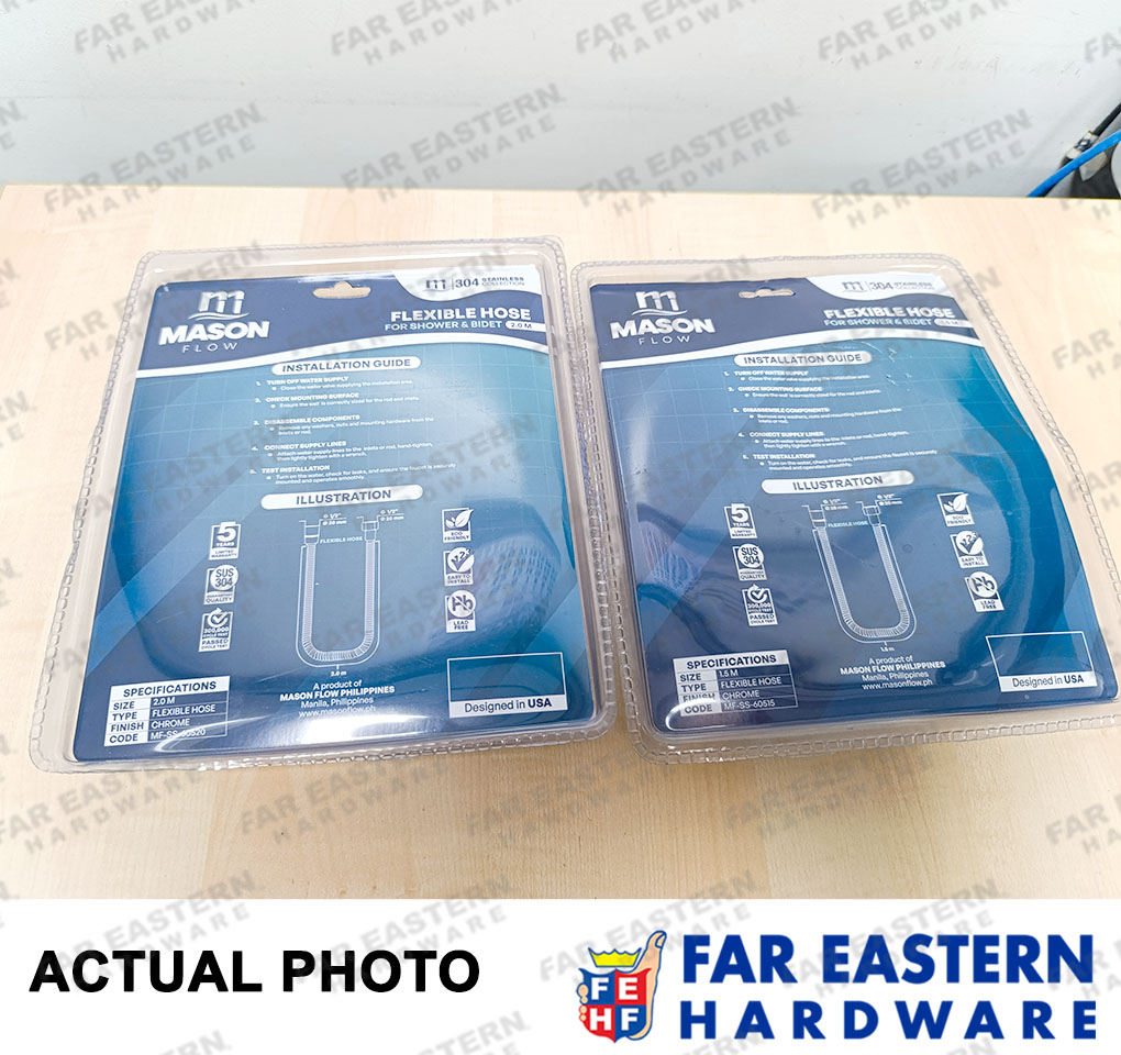 MASON FLOW Stainless Steel Flexible Hose for Shower & Bidet 1.5mm | 2 ...