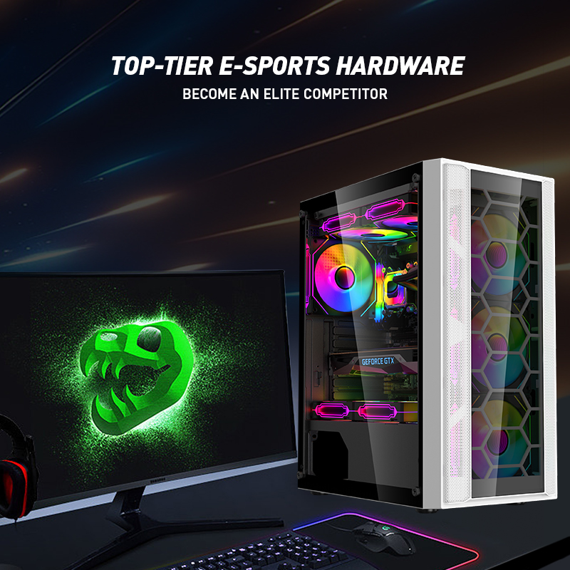 Esgaming F07 Pc Case With Tempered Glass Mid Tower Micro ATX Gaming ...