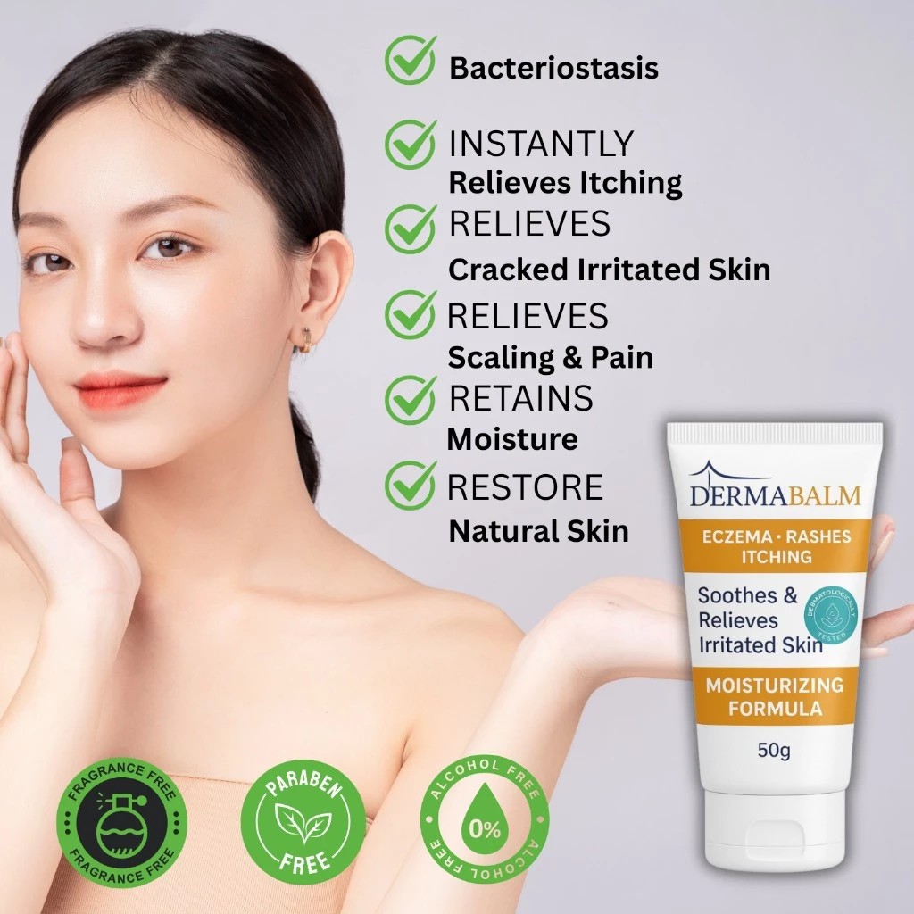 DermaBalm Skin Cream 50g Eczema Rashes Itching Cream Soothes & Relieves ...