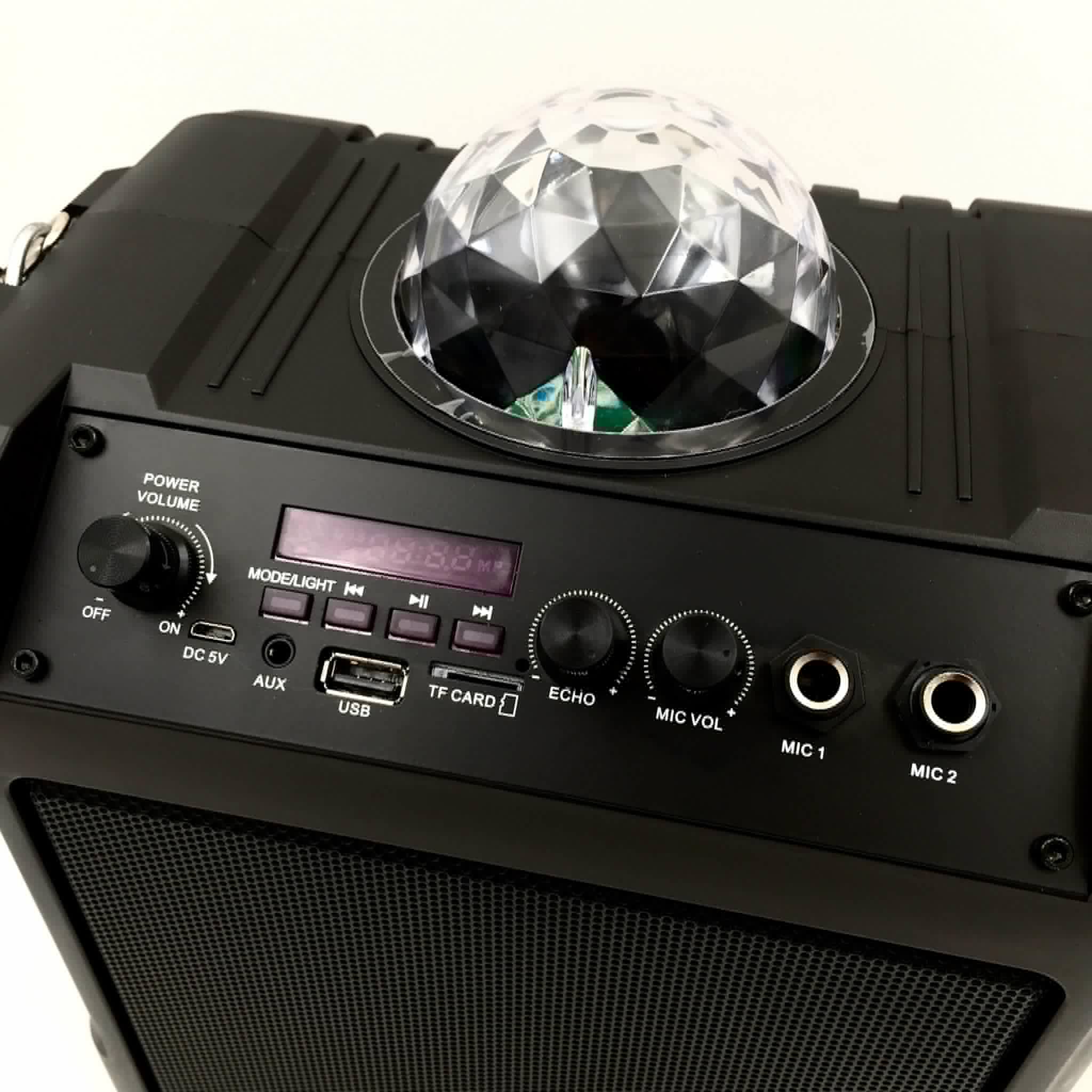 ANKO RGB Karaoke Party Speaker Bluetooth Radio USB Microphone Speaker ...