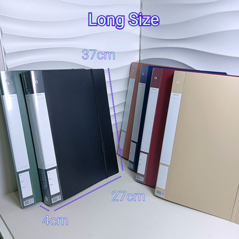 Long 3Ring Binder Loose Leaf Folder Thicken PP Binder File Cover With ...
