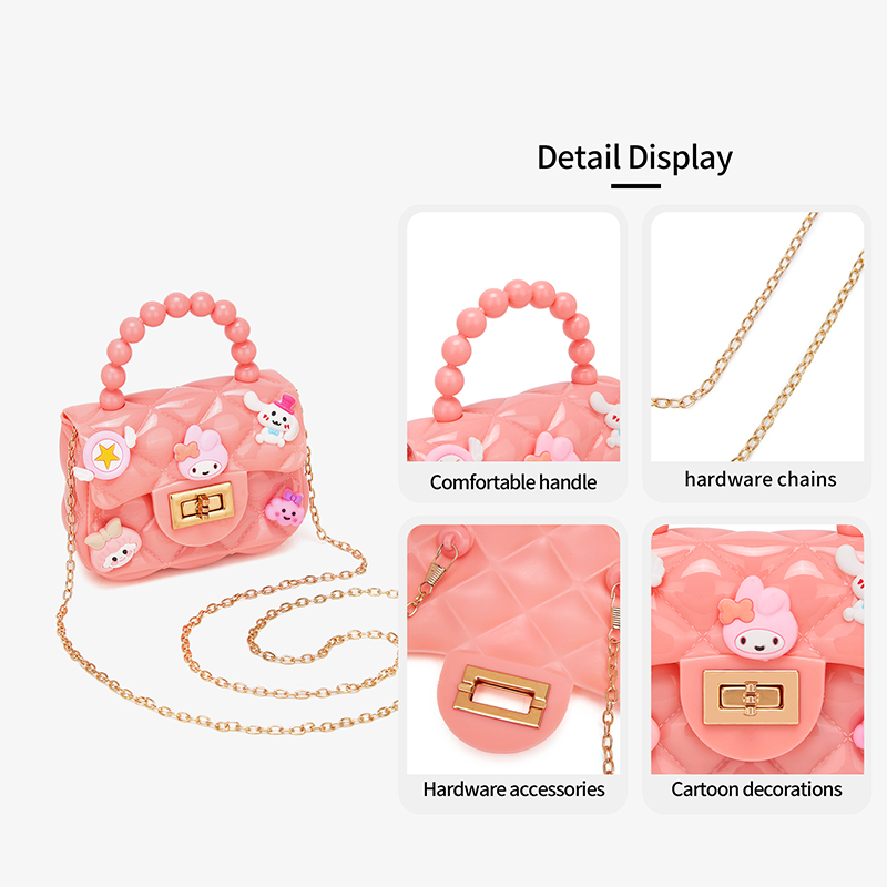 Mumu 5092 PVC Cute Mini Jelly Sling Bag With Handle For Kids Girls ...