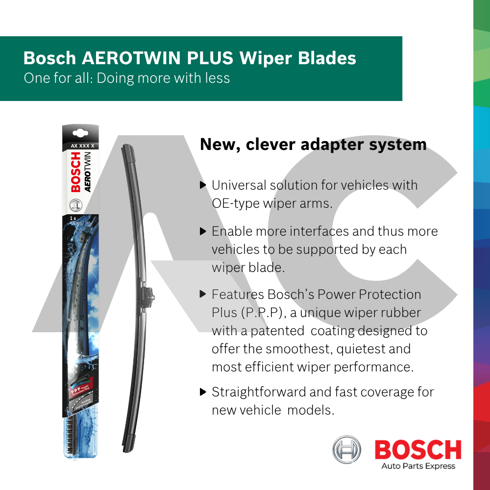 BOSCH AEROTWIN PLUS FLATBLADES WIPER SET FOR MERCEDES BENZ E CLASS (211 ...