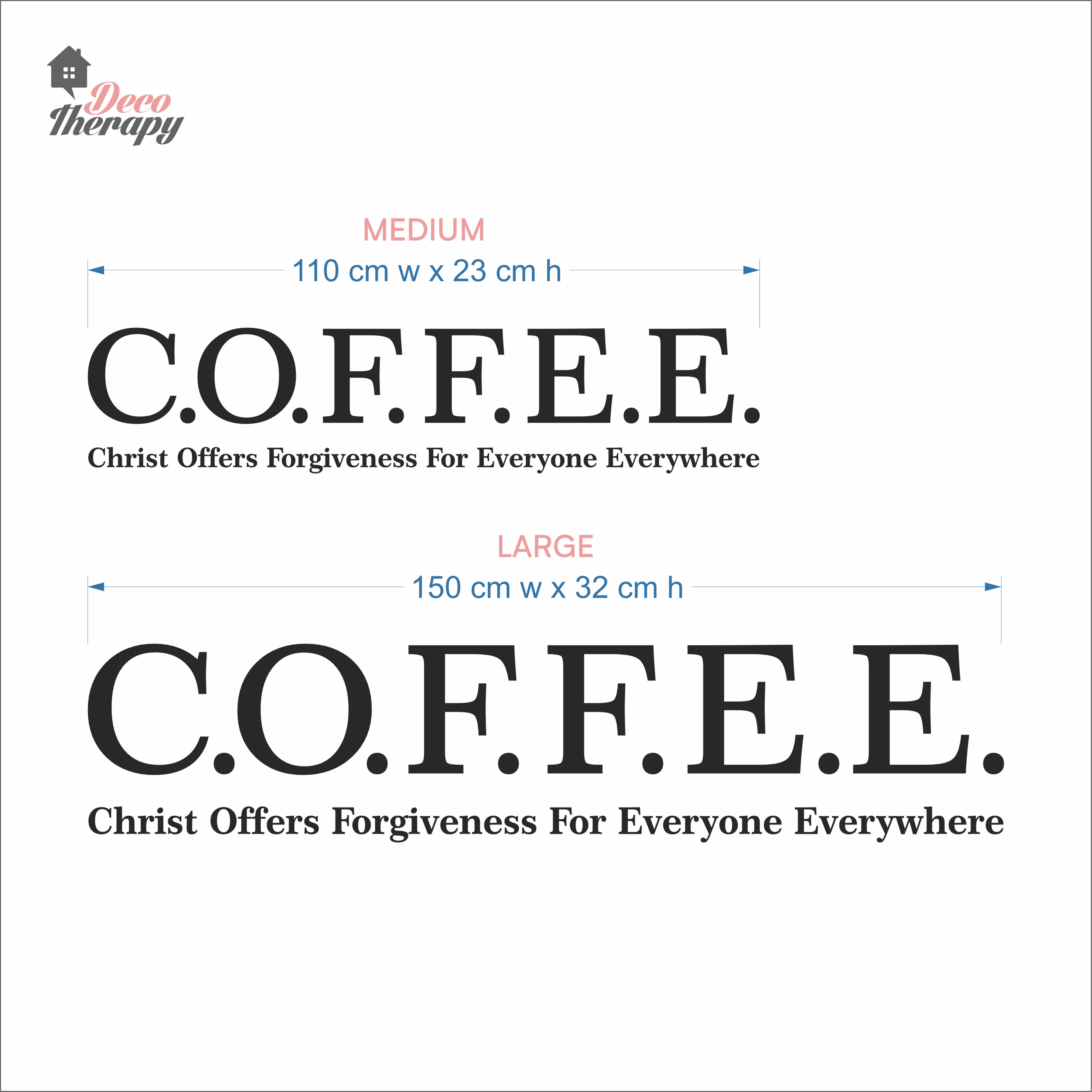 Coffee Christ Offers Forgiveness For Everyone Everywhere Wall Sticker ...