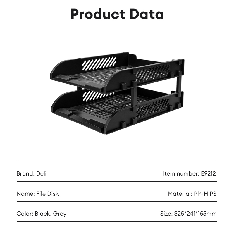 Deli 2-3 Layer A4 Paper File Holder Storage Box Office Stationery ...