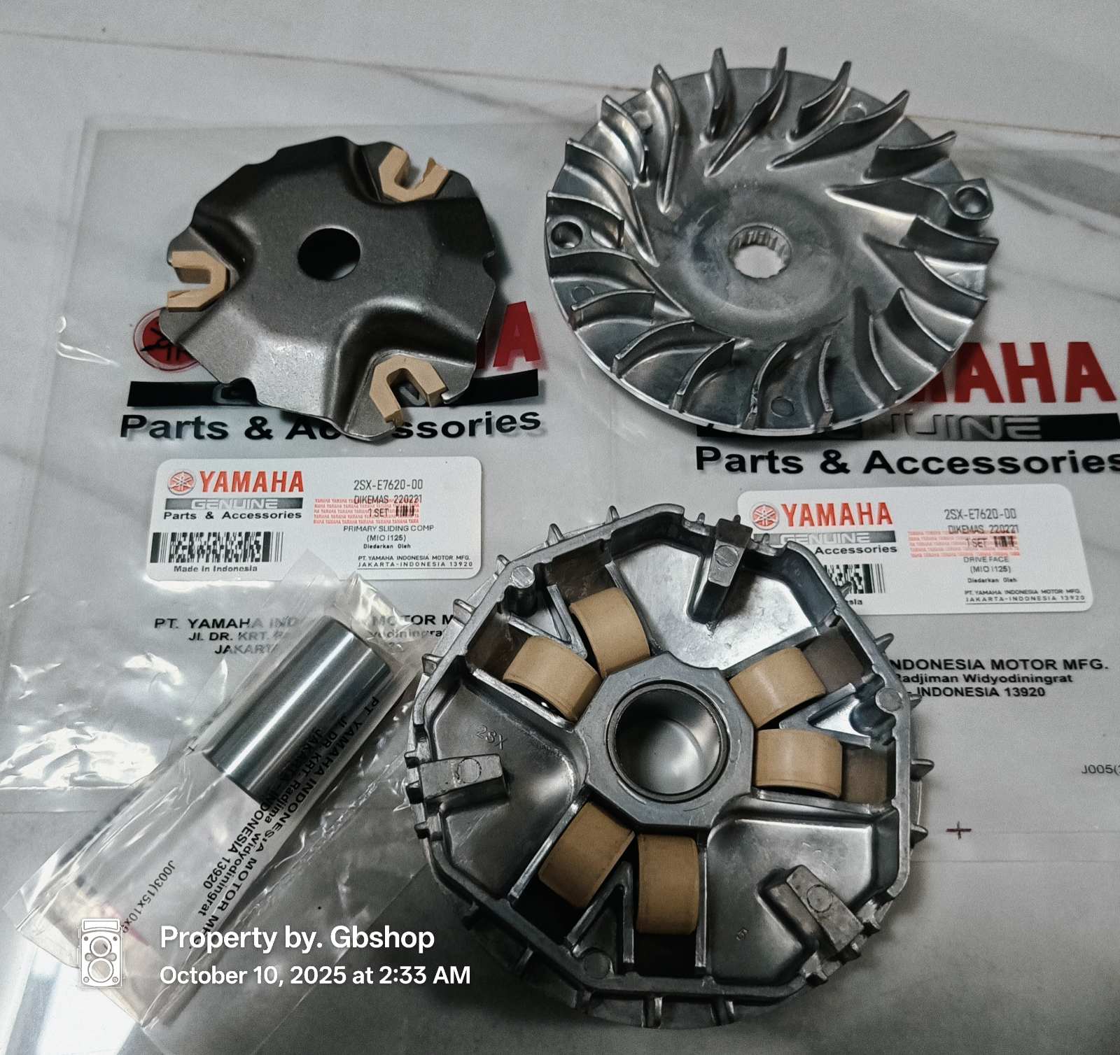 MIO SOUL I 125 YAMAHA GENUINE PULLEY SET M3 MIO I 125 PARTS 2SX-E7620 ...