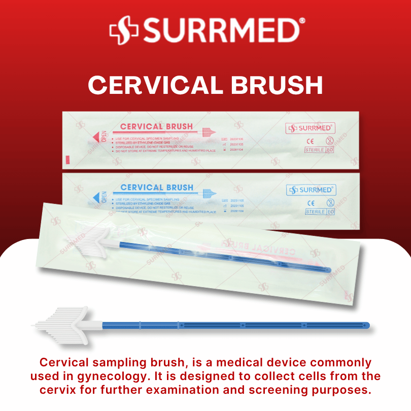 SURRMED Sterile Blue Cyto Cervical Brush | Soft-Tip Pap Smear ...