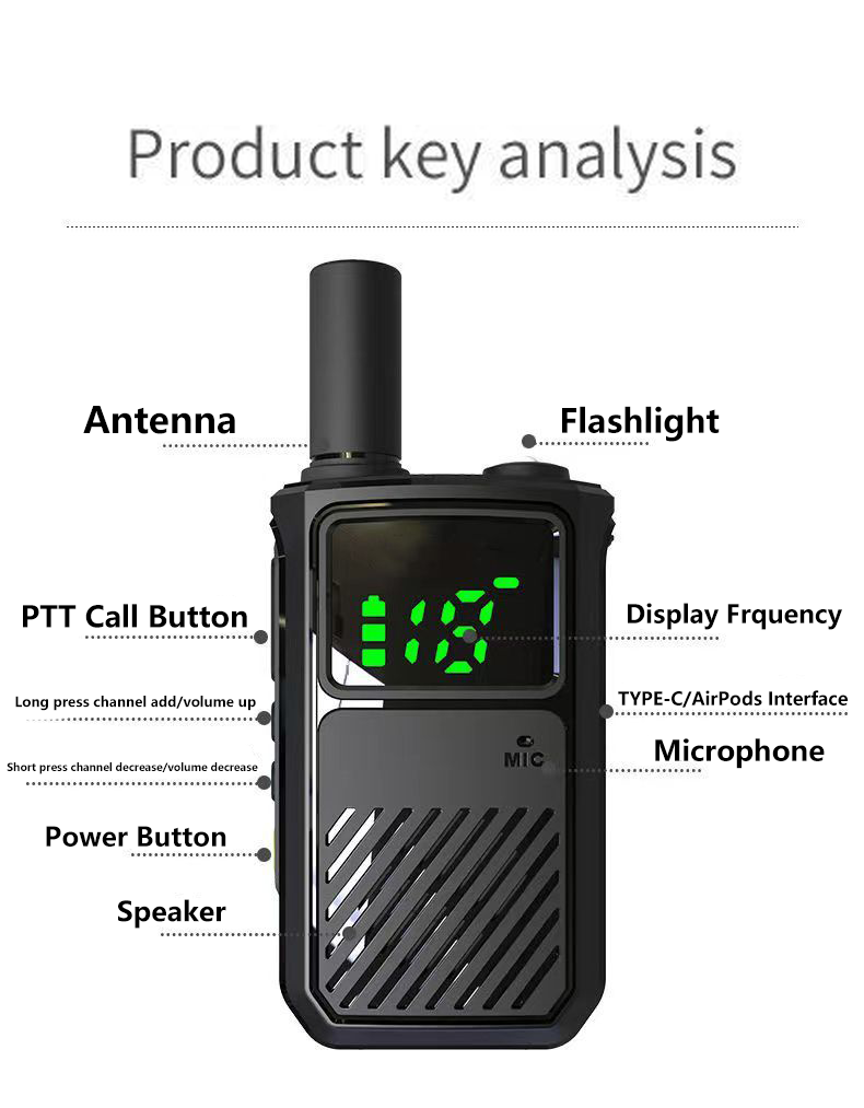 NIKCOM M8 Walkie Talkie Two Way Radio Long Range 5KM UHF Pair With Any ...