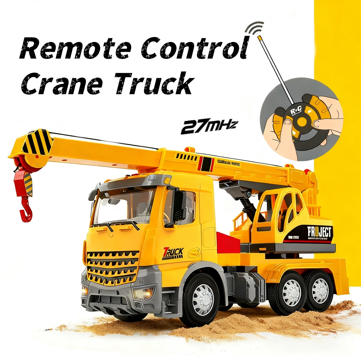 RC Engineering Vehicle Toy Remote Control Crane Truck Rechargeable ...