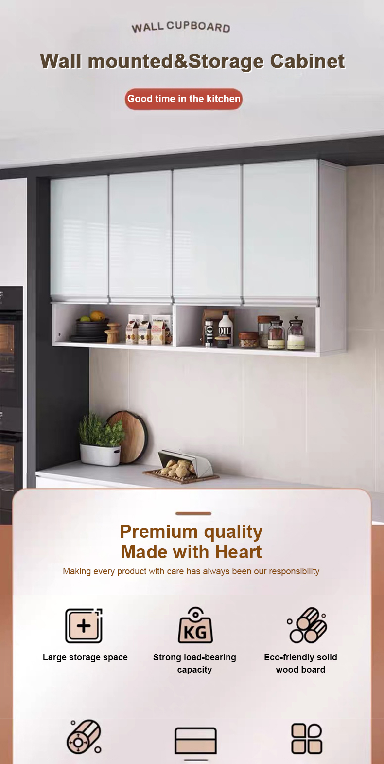 CASAVELO Aluminum Kitchen Cabinets, Termite Proof Hanging Cabinets ...