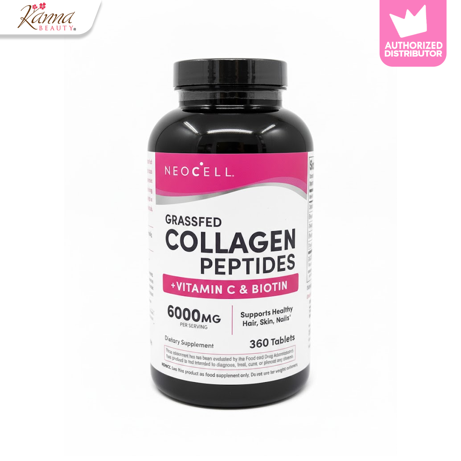Grassfed Collagen Peptides + Vitamin C – 6000 mg (per serving), 360 ...