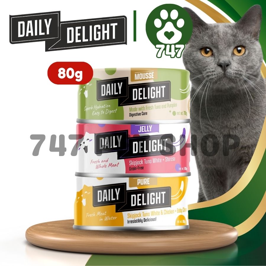 80g Daily Delight Pure Jelly Mousse Cat All Stages Adult Kitten Cats ...