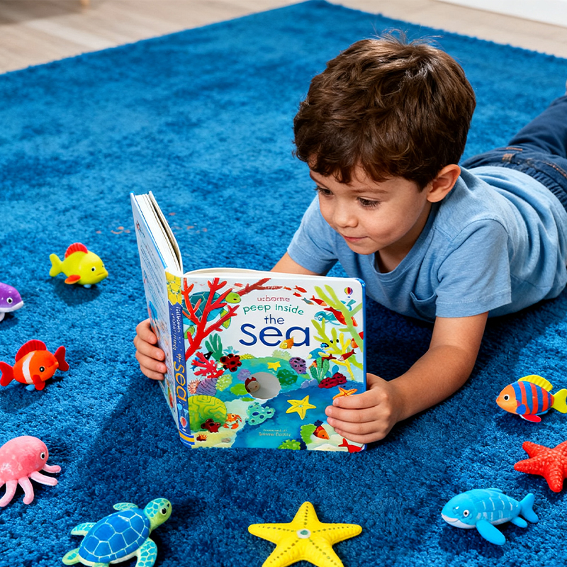 Children Reading Book Usborne Peep Inside English Educational Book 3D ...