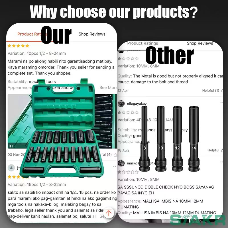 Impact Wrench Socket Set 20Pcs Electric Power Tool Hex Socket Set ...