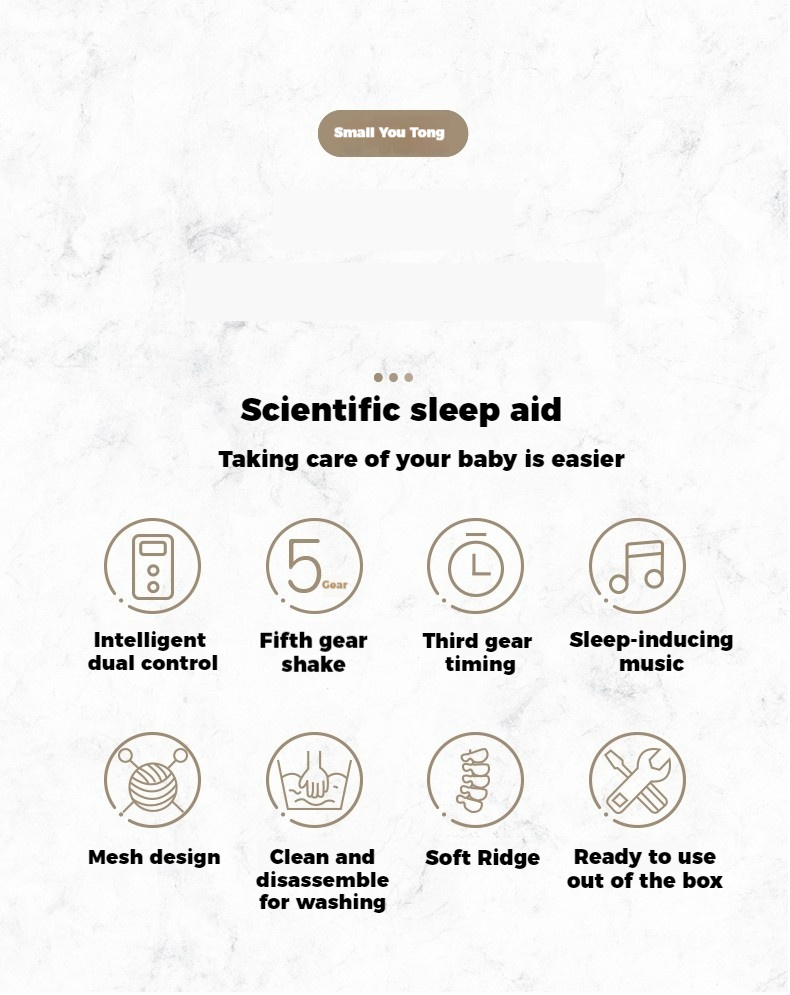 Foldable Electric Baby Rocking Bed Automatic Swing Bluetooth Music ...