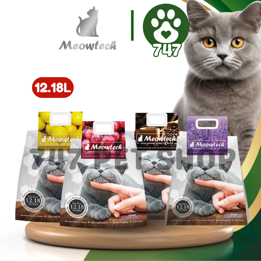 12.18L Meowtech Bentonite Cat Cats Litter Sand All Stages Adult Kitten ...