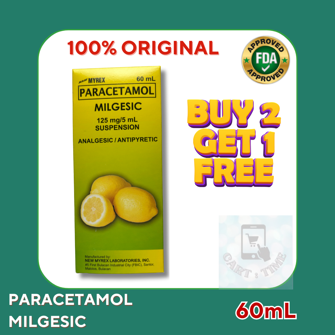 Paracetamol Milgesic 125mg/5mL Suspension – Analgesic / Antipyretic for ...