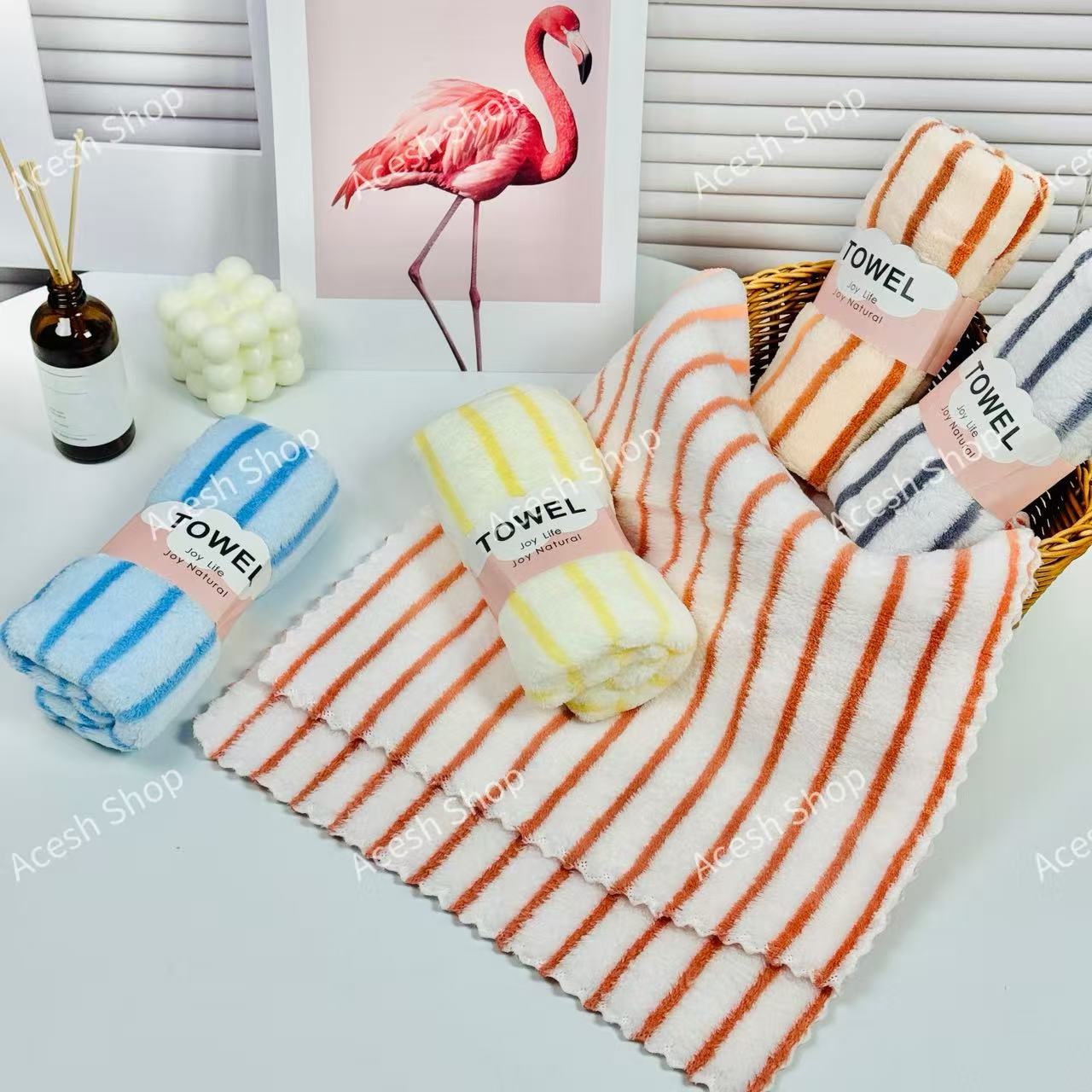 Aesh Microfiber Coral Fleece Face Towel Water Absorption Quick Drying ...