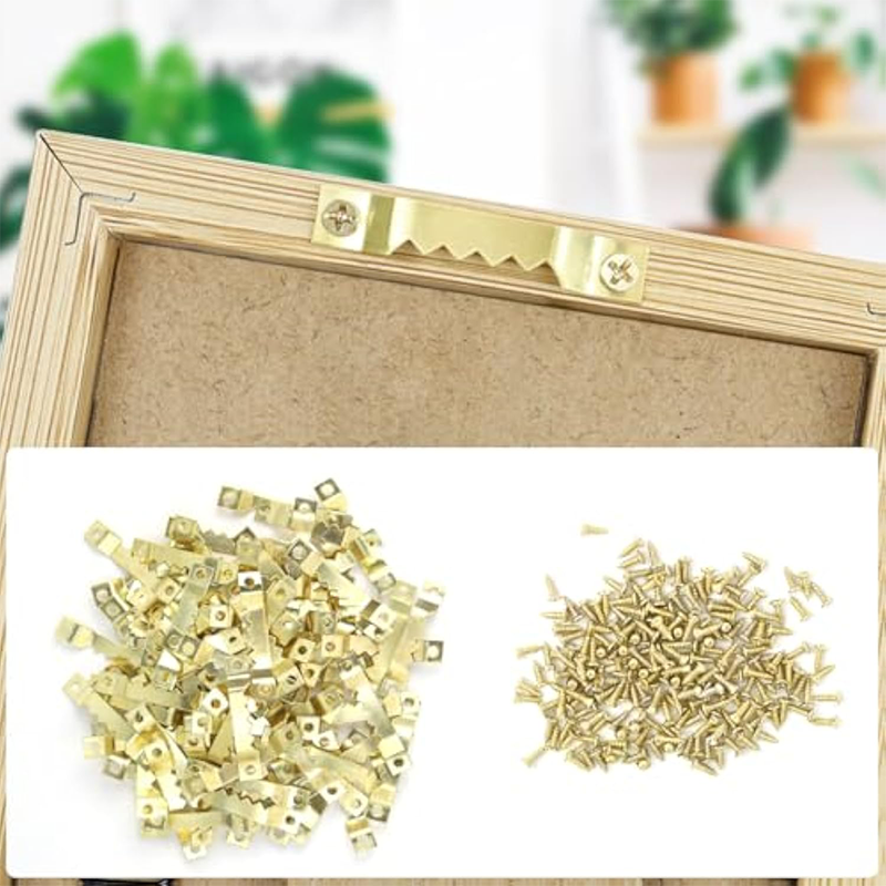 100PCS Picture Frame Sawtooth Hooks Tooth Hooks With Screws For Hanging ...