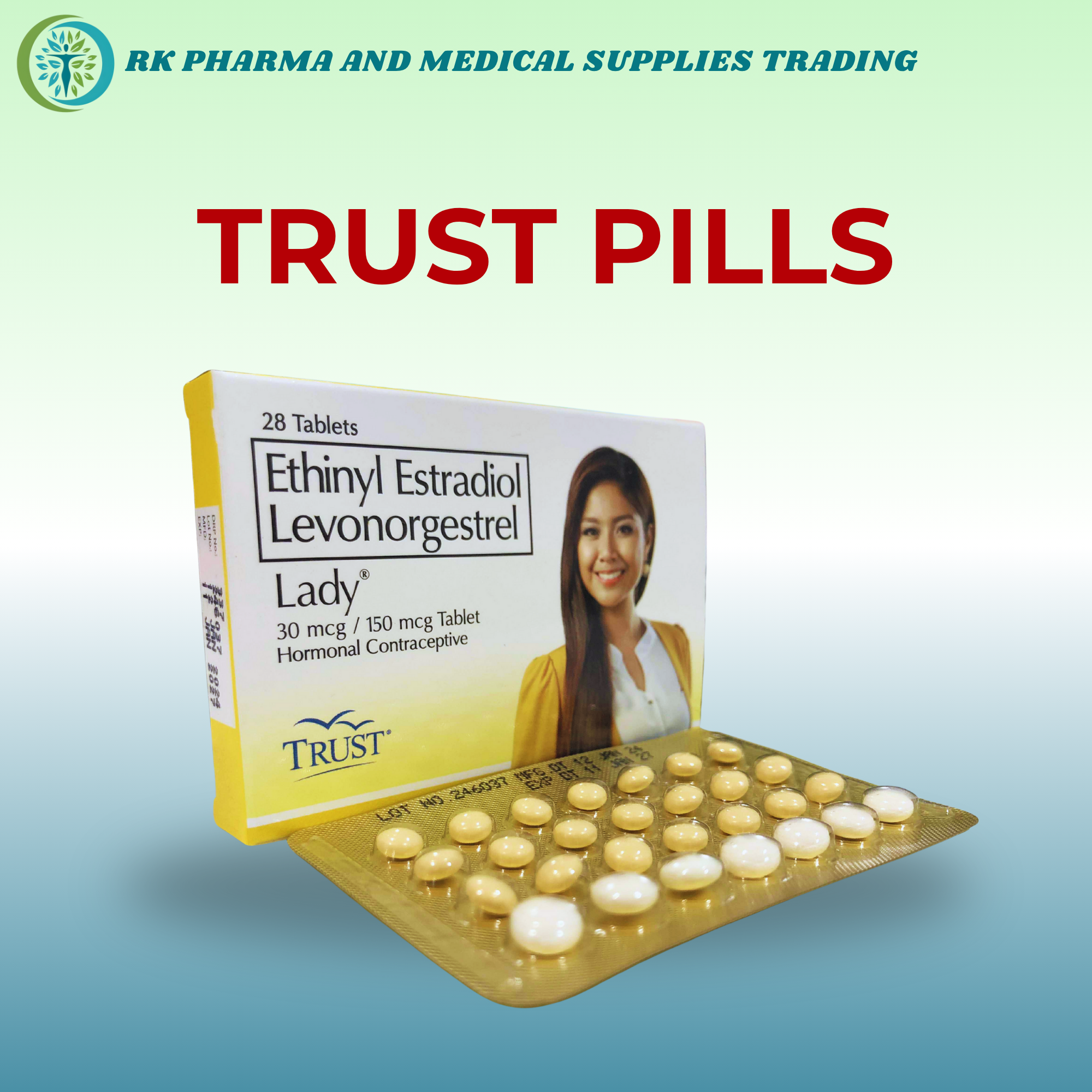 TRUST PILLS LADY 28 tablets Contraceptives [ AUTHENTIC ] | Shopee ...