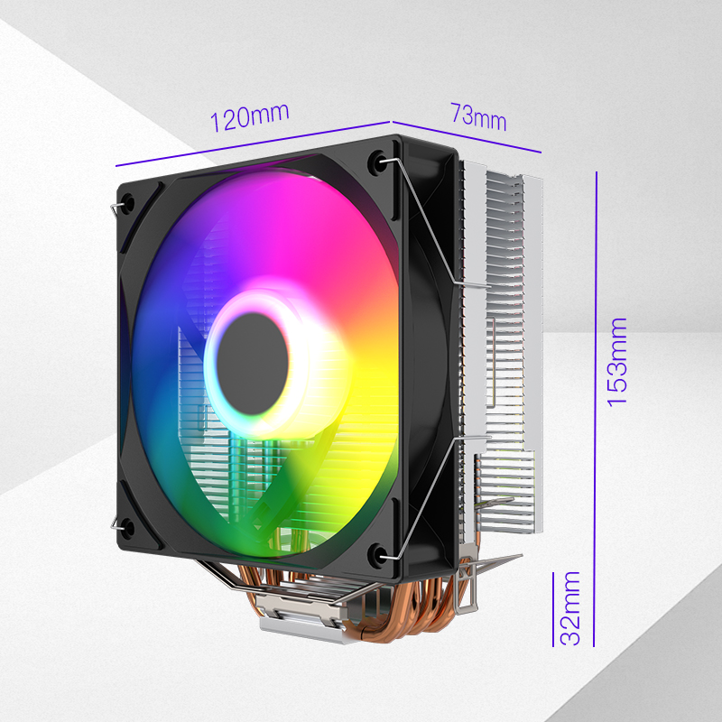 Esgaming ES400 RGB CPU Air Cooler Upgrade 4 Heat Pipes Tower 12cm CPU ...