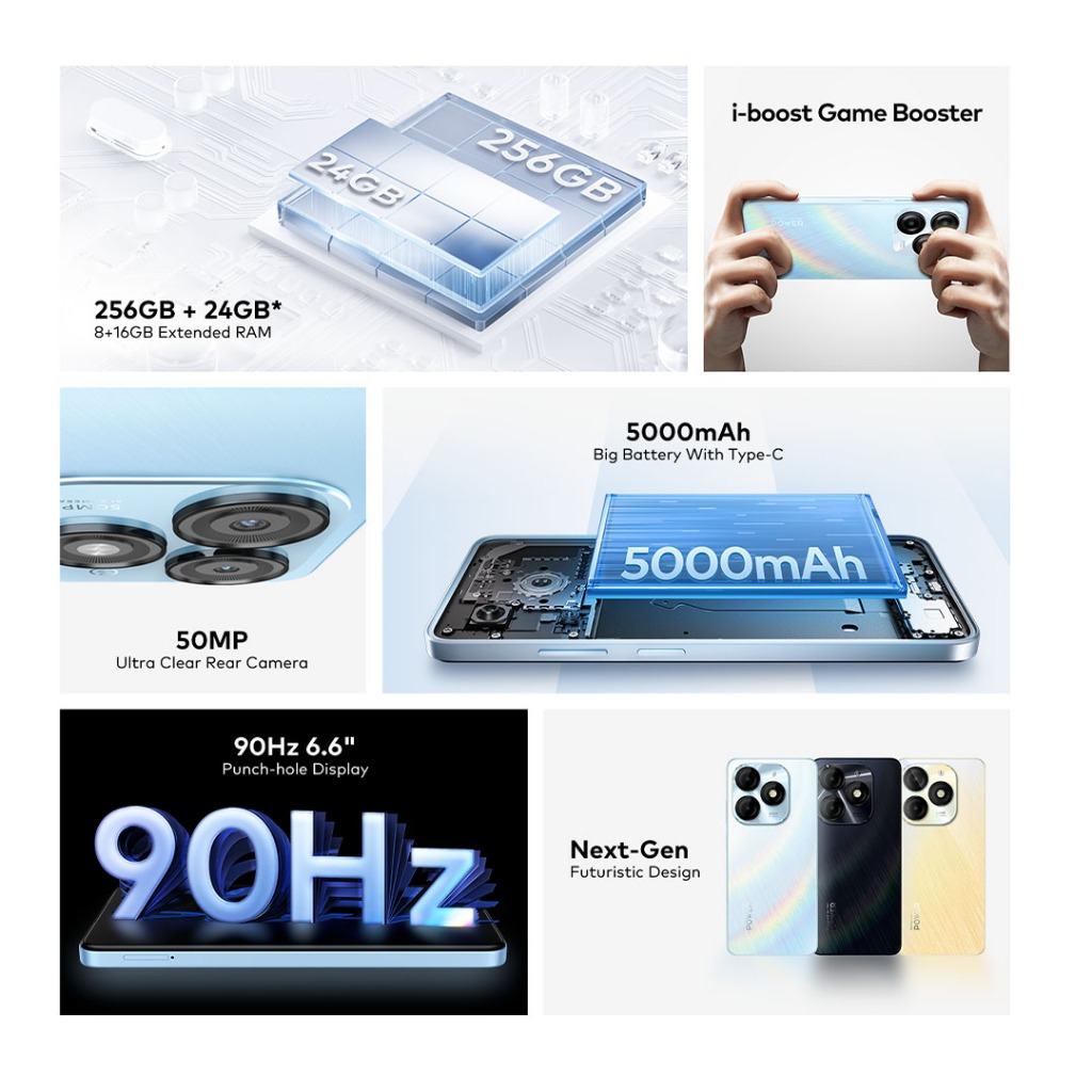 Live Exclusive - itel P55 RAM 24GB(8+16GB) + ROM 256GB | 90HZ | 50MP ...