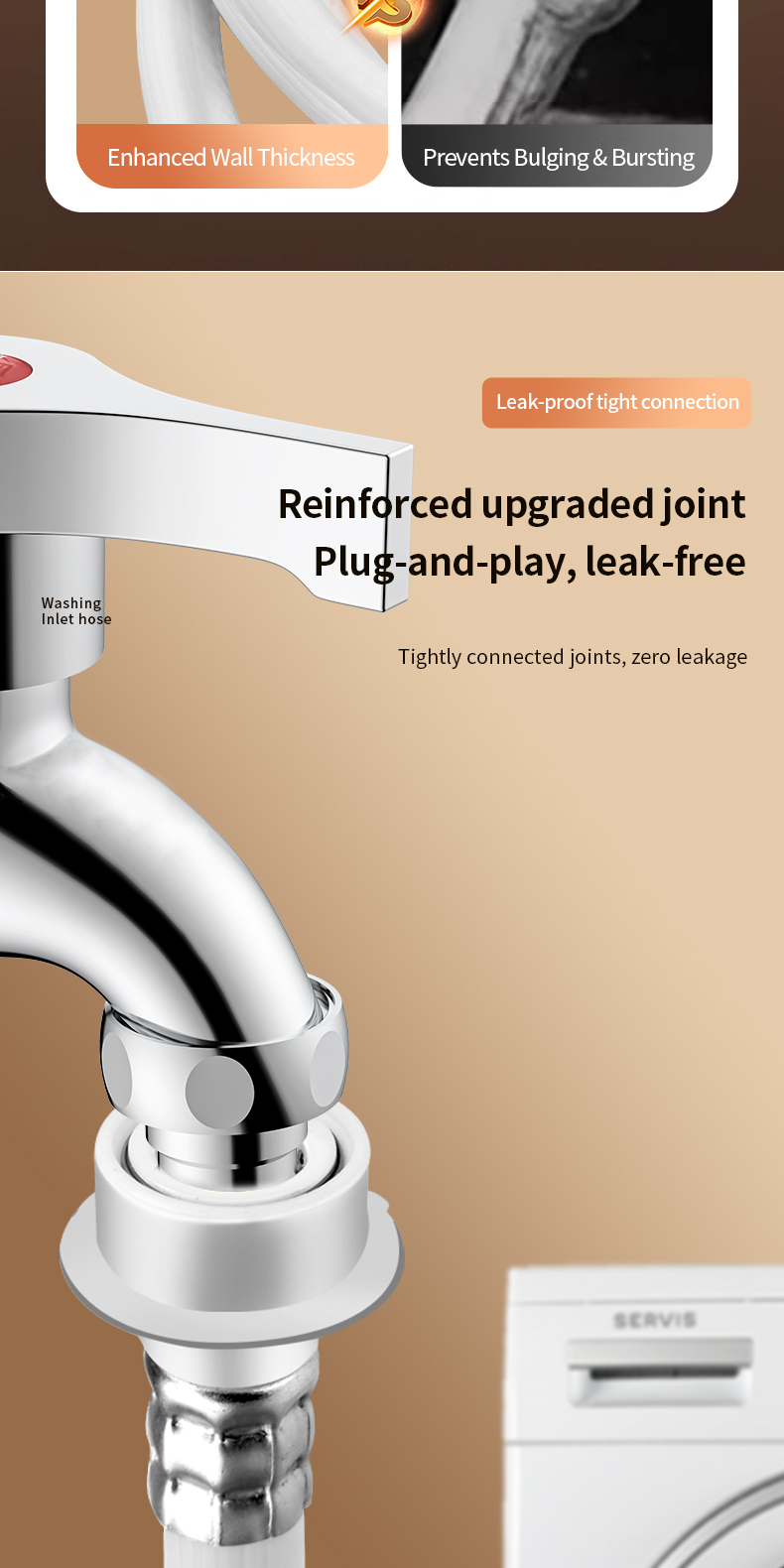 Universal interface for automatic water stop universal joint of washing ...