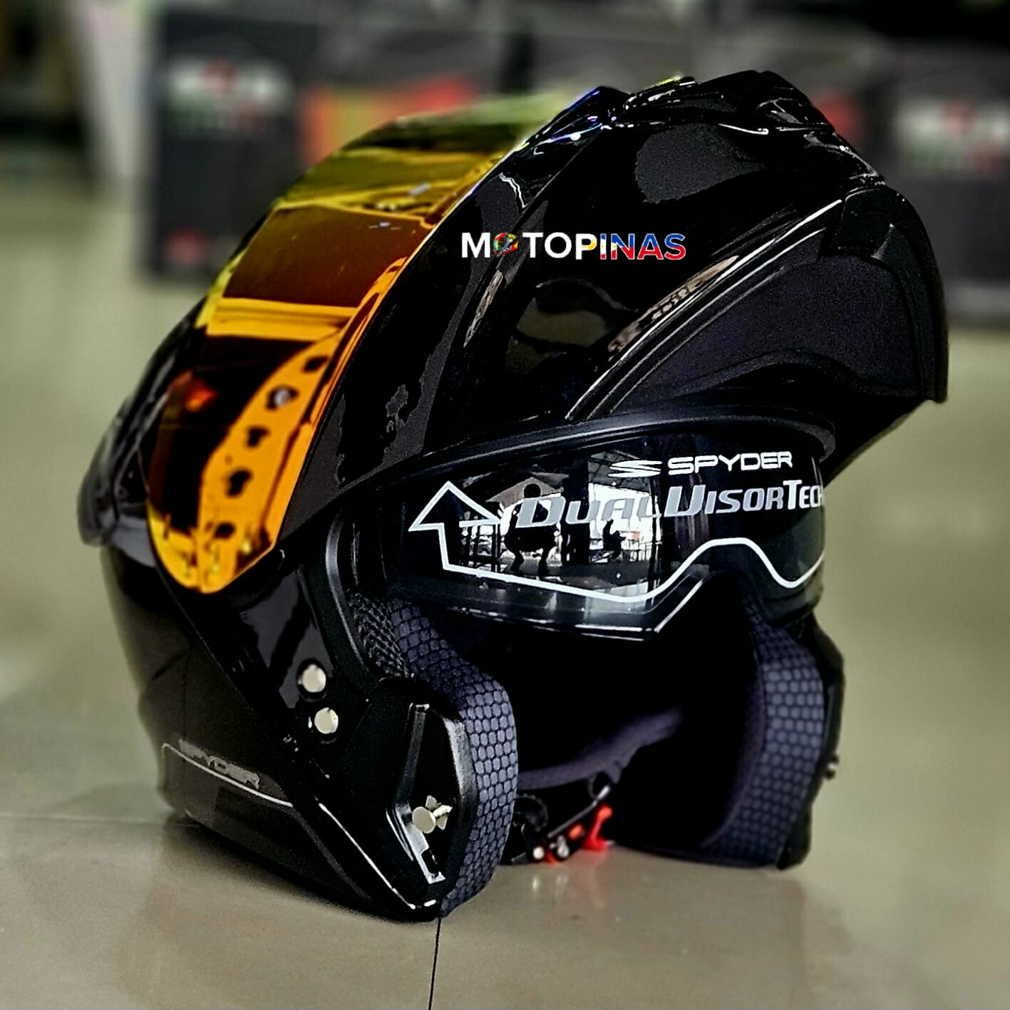 SPYDER FORCE + Modular Helmet Dual Visor Helmet | Shopee Philippines