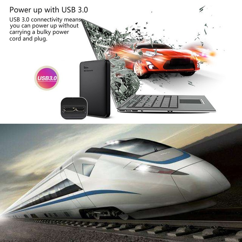 WD External hard drive 2.5" Portable Hard Drive 2TB 1TB HDD USB 3.0 Hard Drive 3 Years | Shopee ...