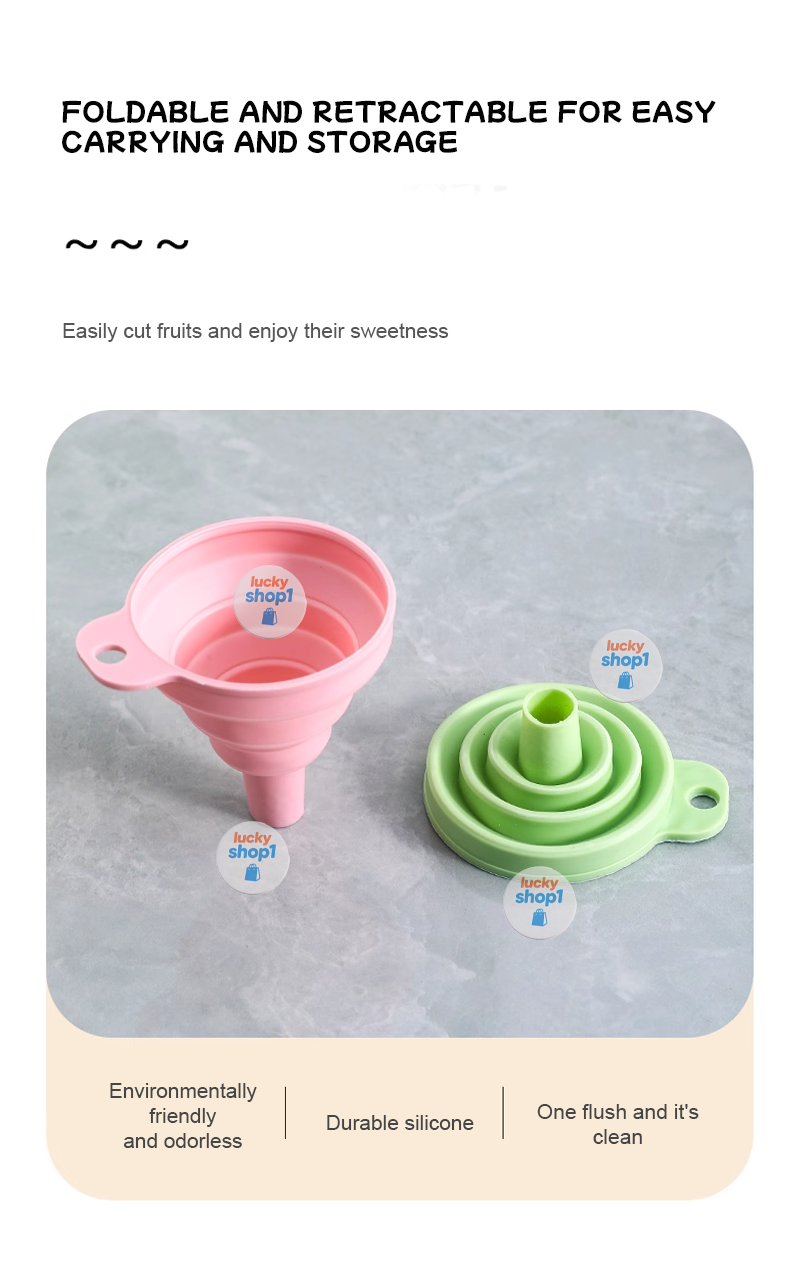Silicone Folding Telescopic Funnel/Telescopic long neck kitchen tools ...