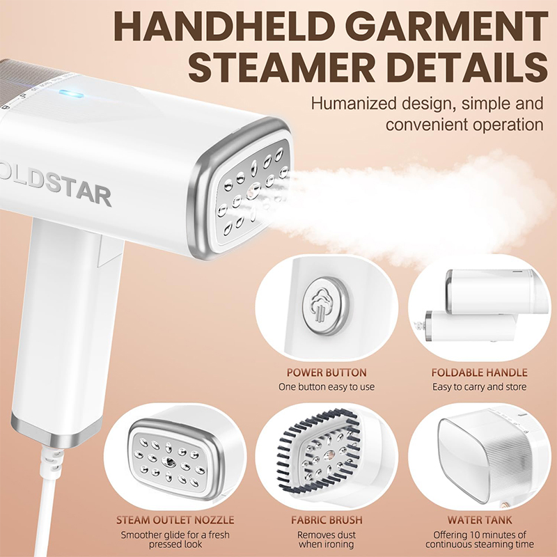 GoldStar Handheld Steamer Iron For Clothes Foldable Flat Iron For ...