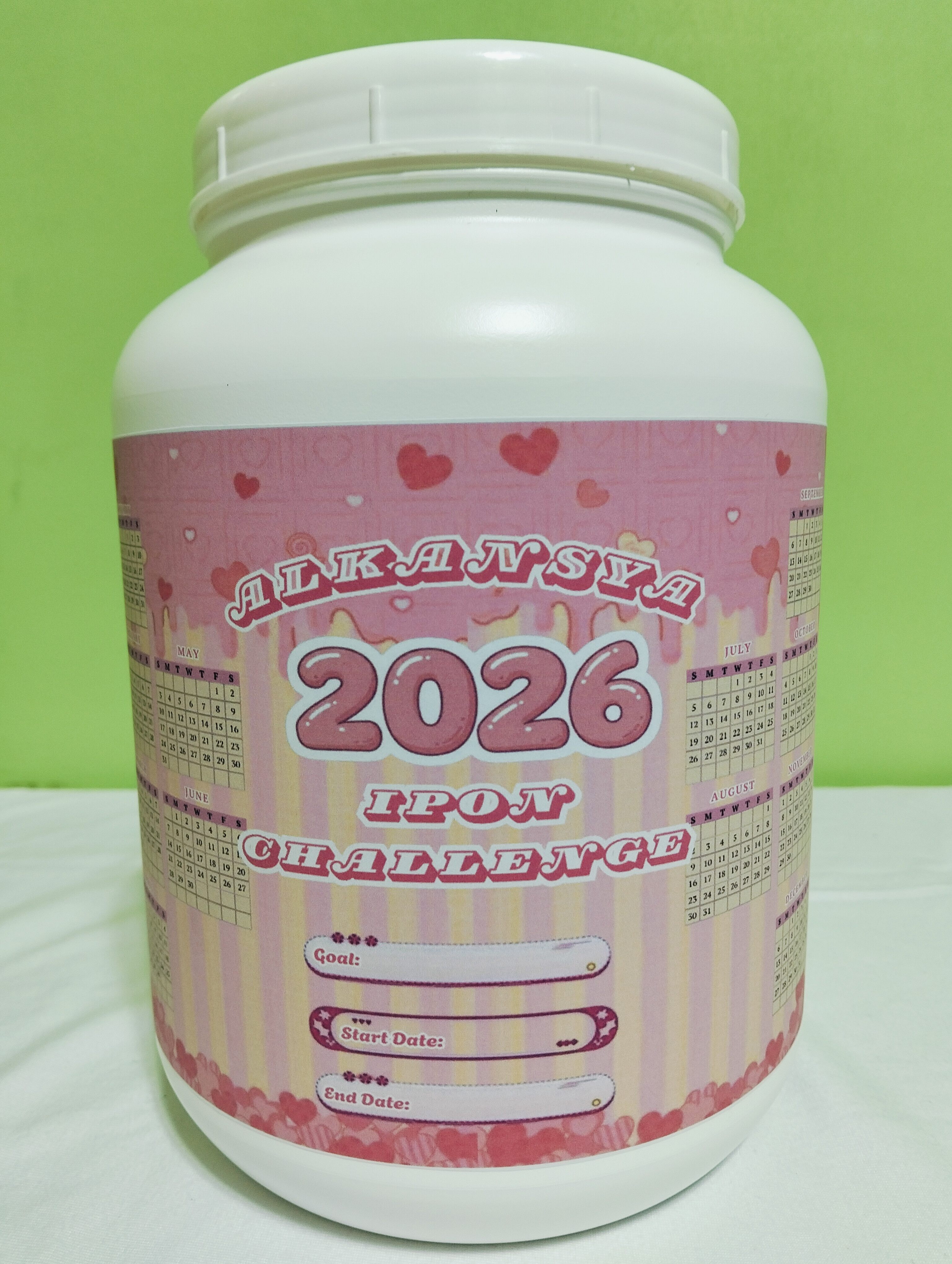 2026 BIG JAR 4KILOS Alkansya Ipon Challenge Sweets Edition Sweet Pink ...
