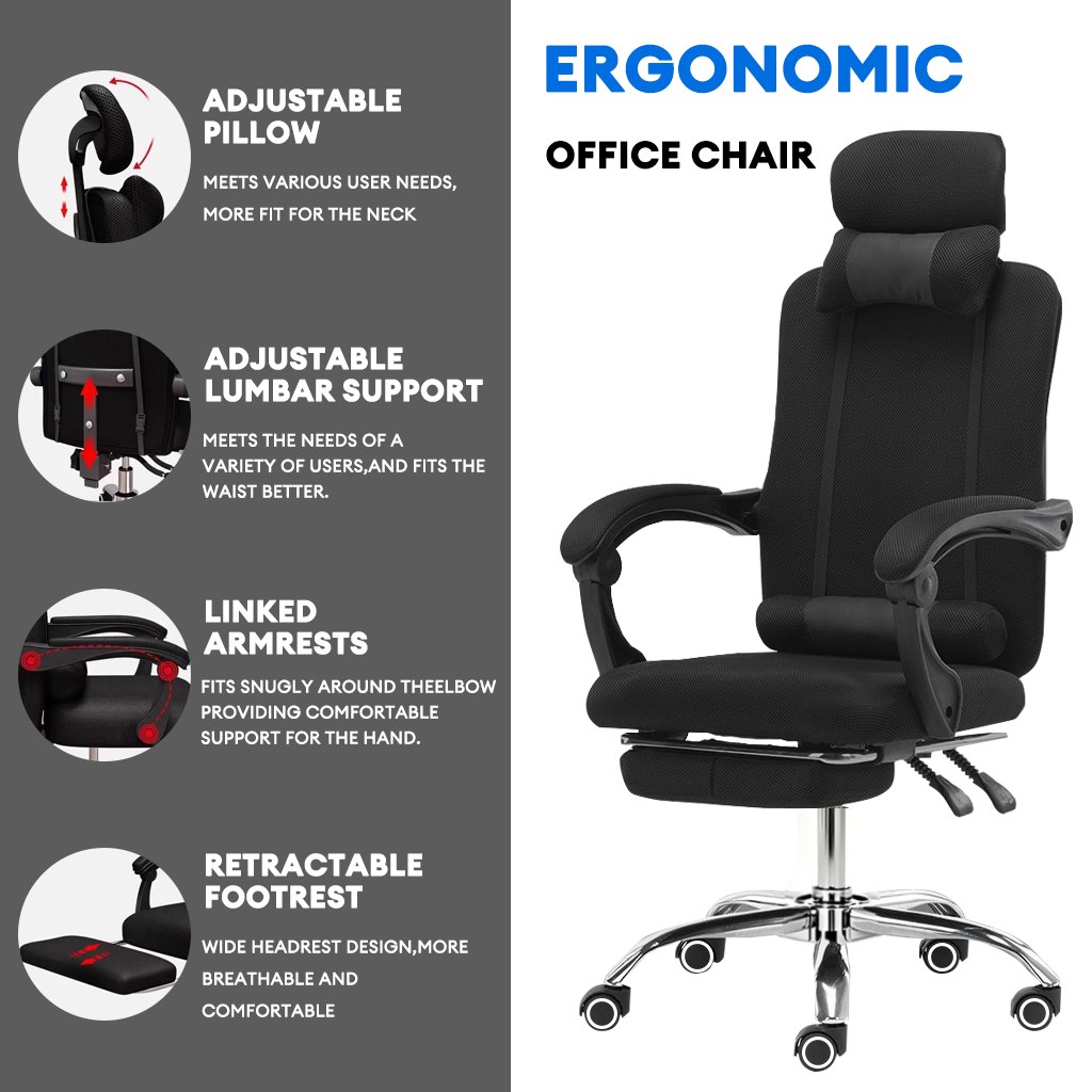 Computer Chair Ergonomic Office Chair Mesh breathable chair Gaming ...