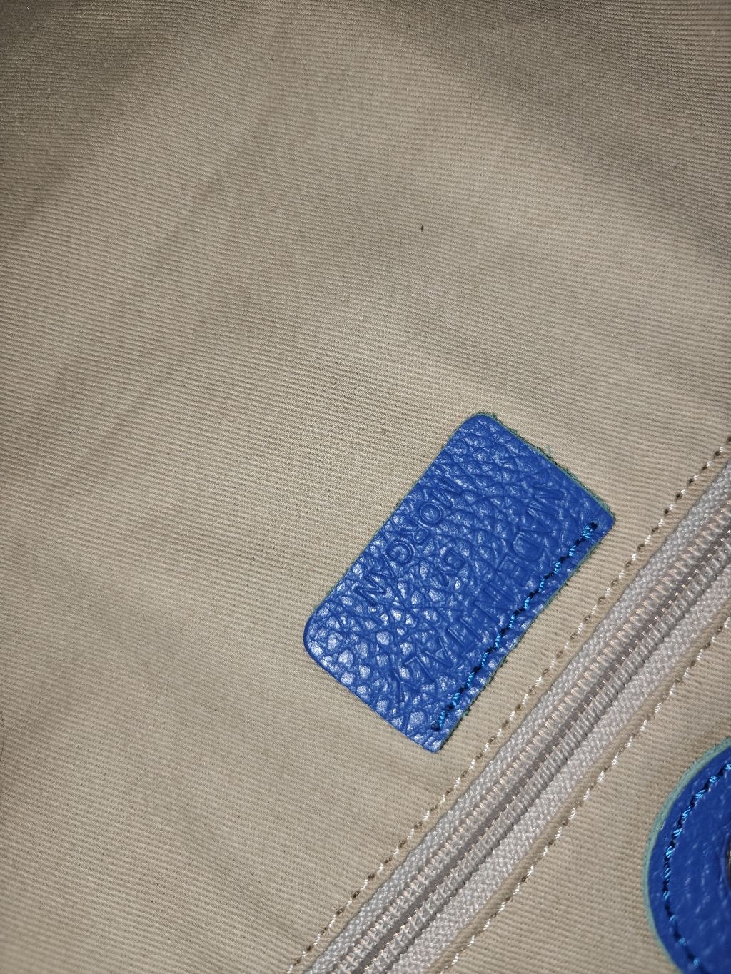 Preloved Morgan de Toiu Italy Blue Tote Bag,Genuine Pure Leather Bag ...