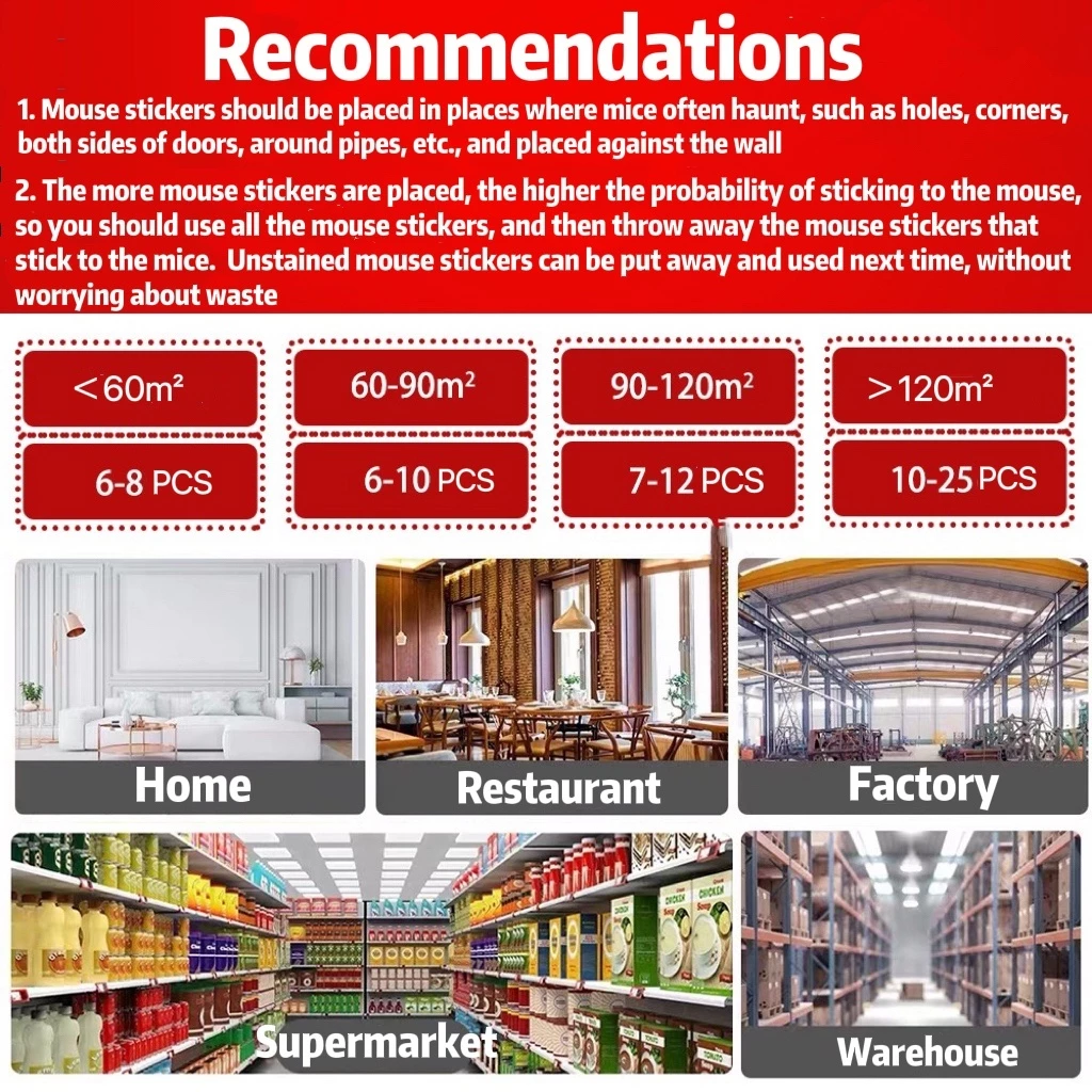 (Super Strong Adhesion) 10/20/30pcs Mouse & Rat Trap Glue Board Sticky ...