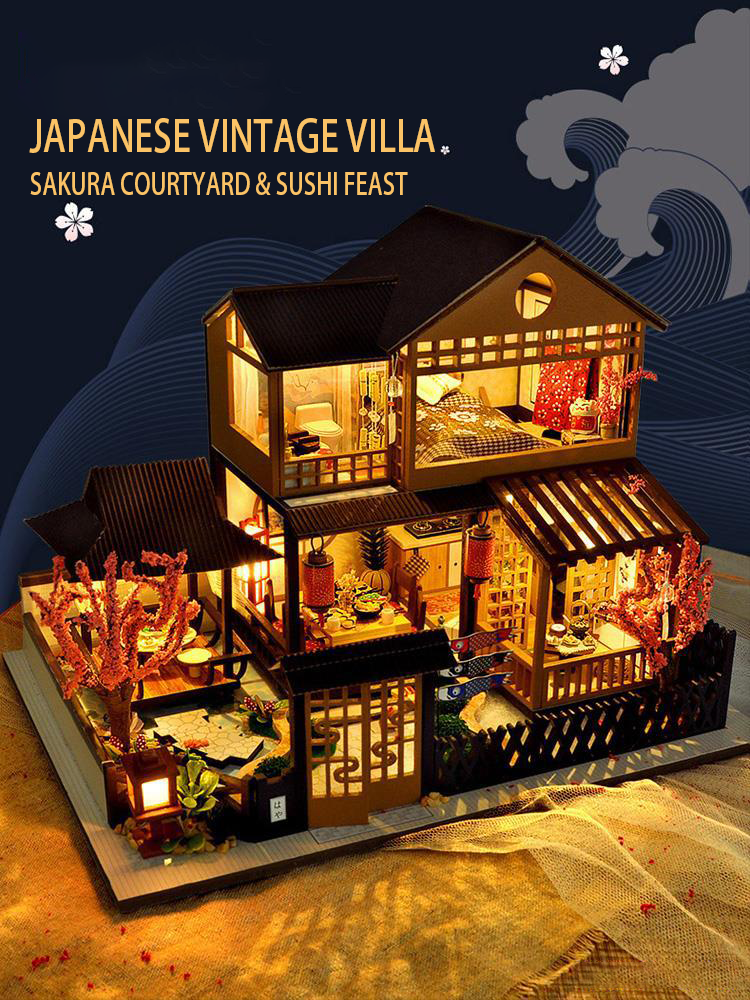 DIY Miniature Japanese Zen Garden Dollhouse with Dust Cover | Shopee ...