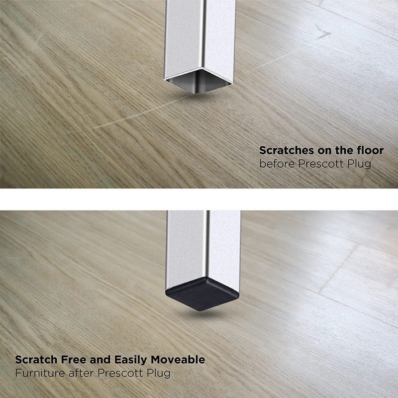 50Pcs Table leg pad Square Chair Leg Caps Plastic Square Tube ...