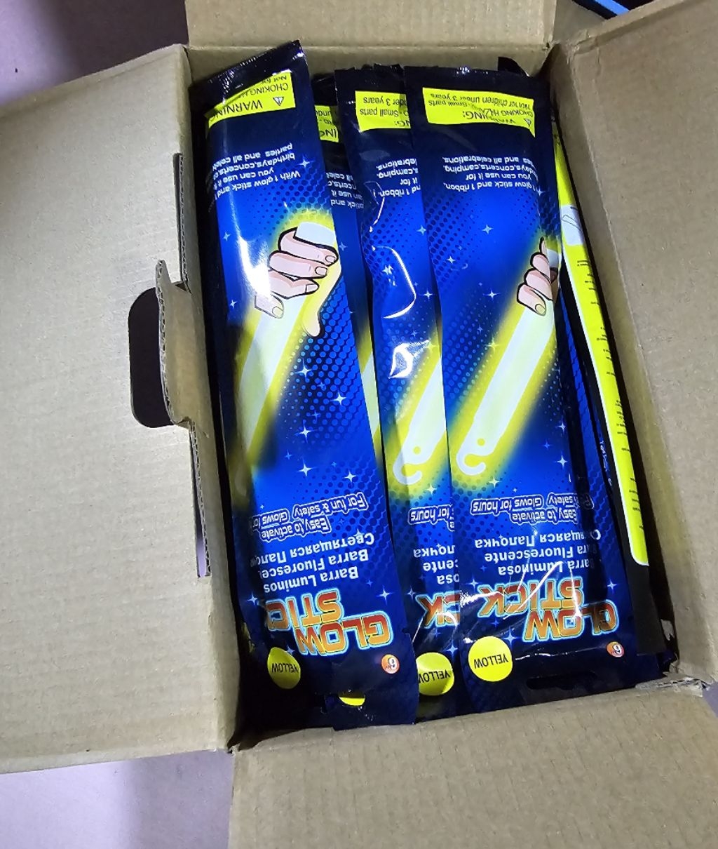 50pcs per Box Glow Sticks Flourescent Sticks | Shopee Philippines