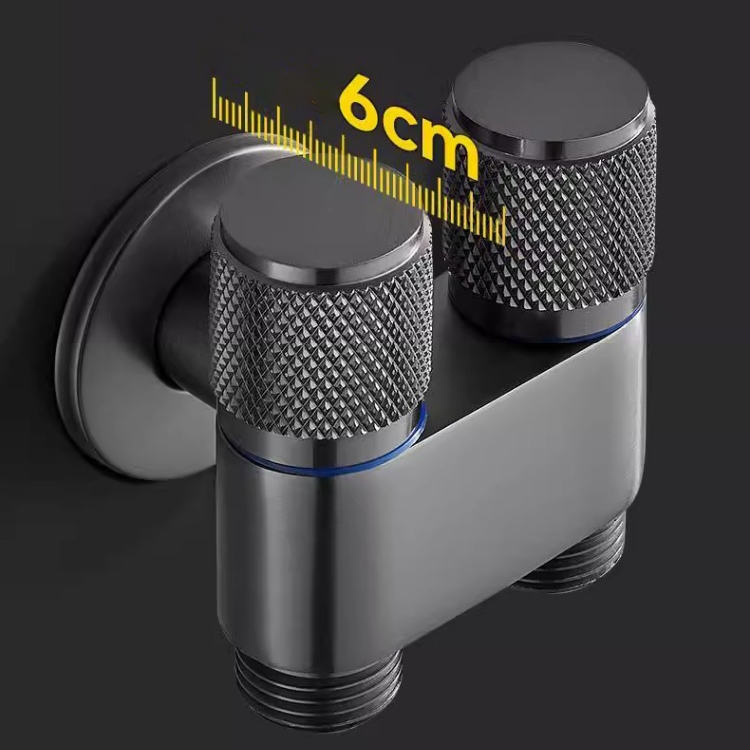 Stainless Steel Double Angle Valve 2 Way Angle Valve 1/2 x 1/2 Multi ...